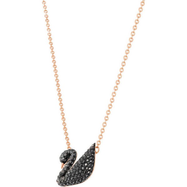 Swarovski 5204134 Women's Black Iconic Swan Necklace for sale online | eBay