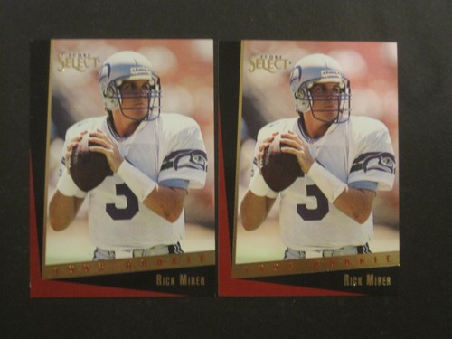 1993 SELECT RICK MIRER SEATTLE SEAHAWKS ROOKIE LOT OF 2 CARDS #179 ...