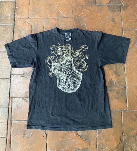 Vintage Y2K Avirex Skull Cyber T-Shirt Large Grunge Emo Skater Jesse | eBay