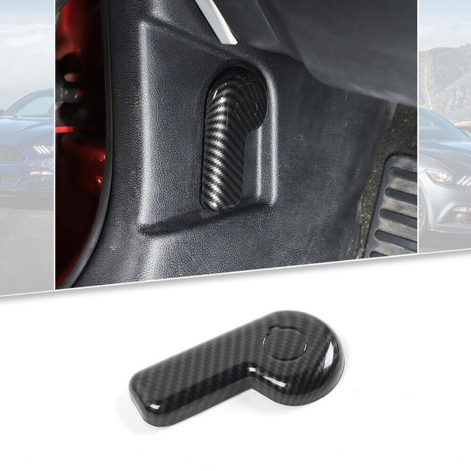 For Ford Mustang 2015-2022 ABS Carbon Engine Hood Switch Button Decor ...