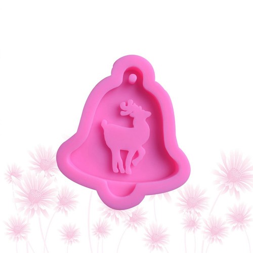 Silicone Christmas Candy Mold Elk Bell Shape Chocolate Cake Soap Mold ...