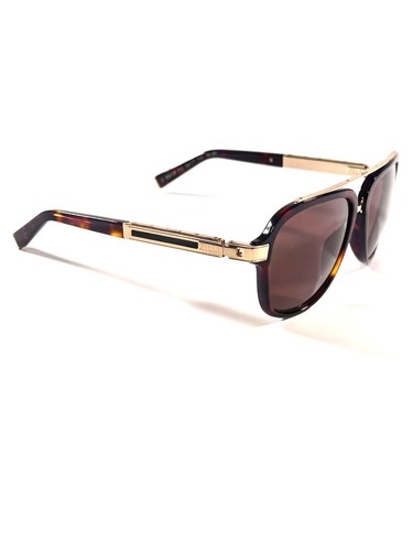 Zilli ZI 65006 C02 Sunglasses Brown Gold Pilot Aviator 58mm | eBay