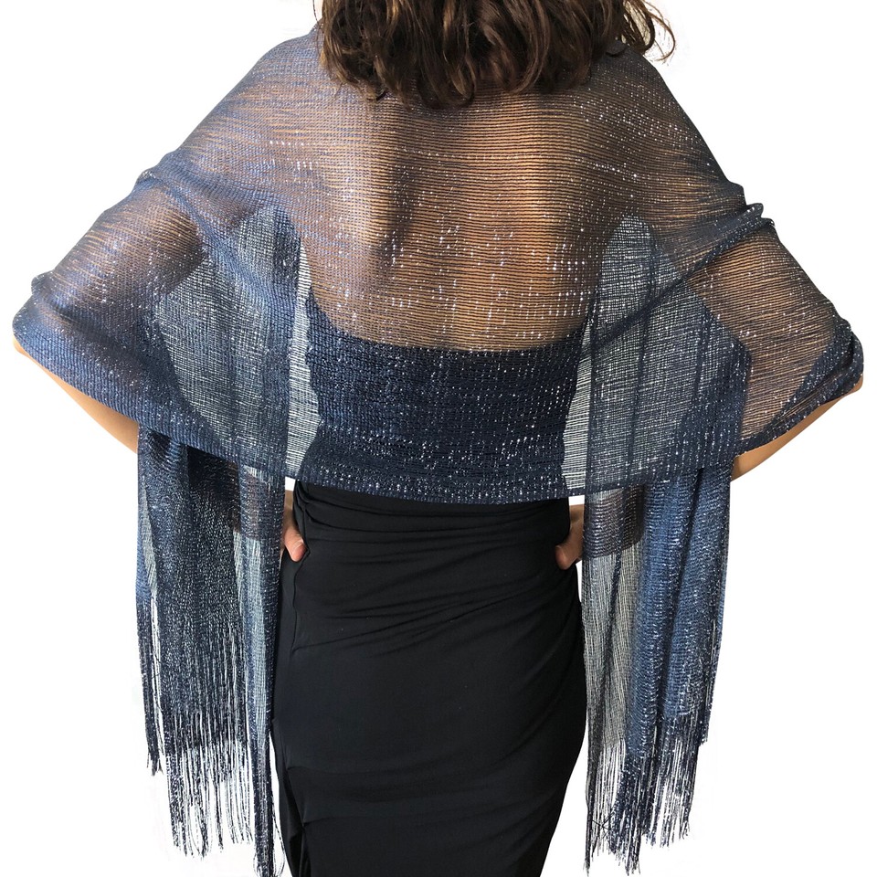 Central Chic Shimmer Sparkly Shawl Stole Scarf Wrap For Weddings Proms ...