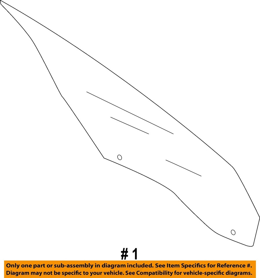 FORD OEM 10-19 Taurus Front Door Glass Hardware-Door Glass AG1Z5421410A ...