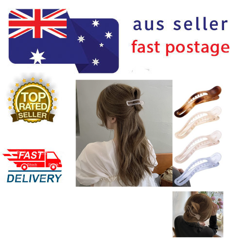 4Pcs PLASTIC ALLIGATOR HAIR CLAW CLIPS Non-Slip Large Duckbill Clip ...