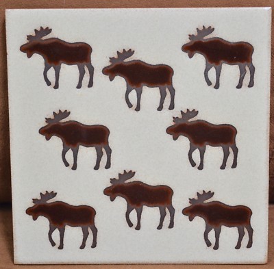 Masterworks Ceramic Moose Tile Trivet | eBay