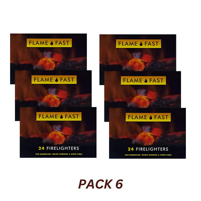 144 Flame Fast Fire Lighters Long Burn Firelighter Bulk Hotspots ...