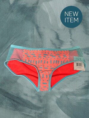 TYR Women's Blue/coral Mesh Bikini Bottoms - Size Large 10-12 / NEW NWT ...