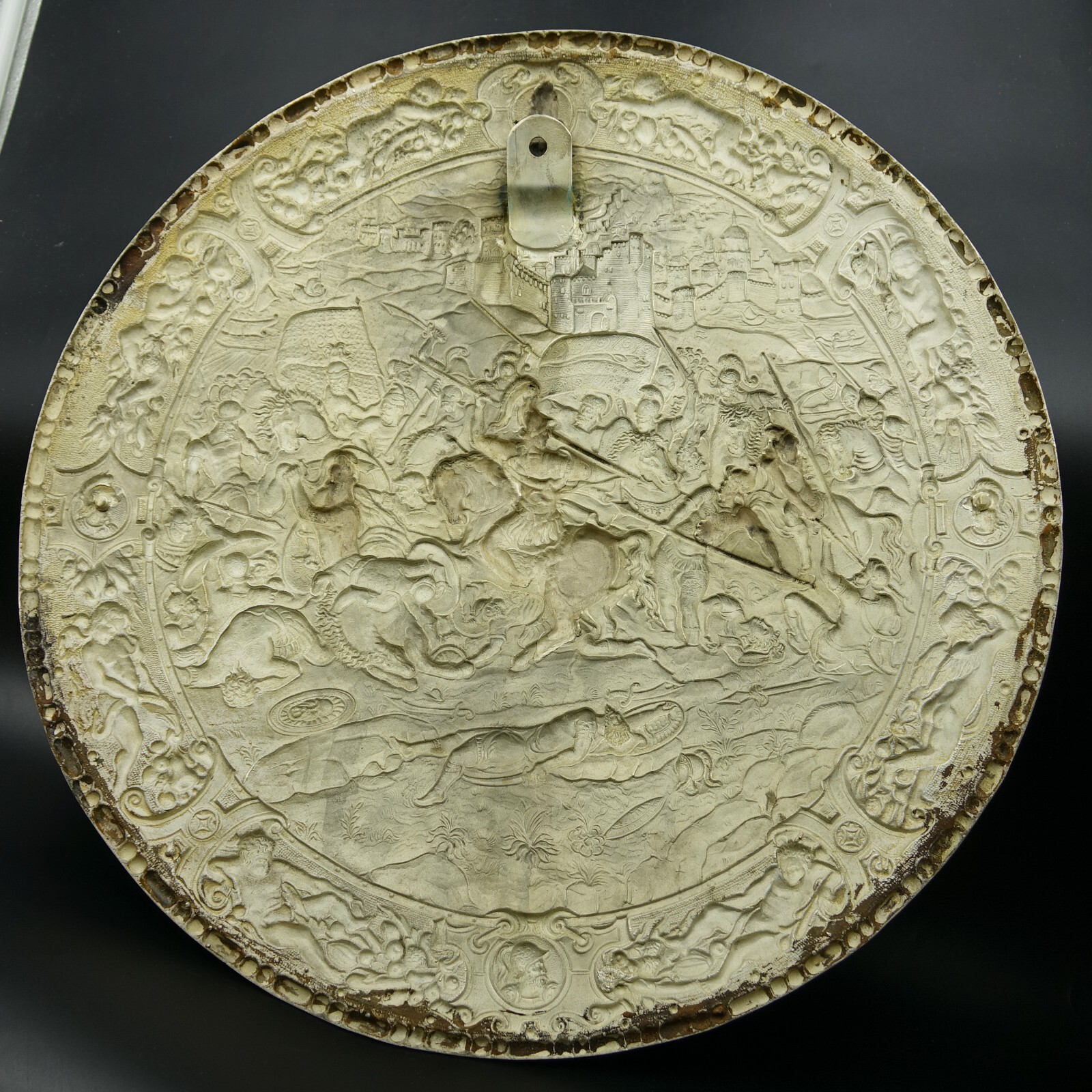 18th Century French Silver Plate Shield Hannibal Carthage Battle Scene ...