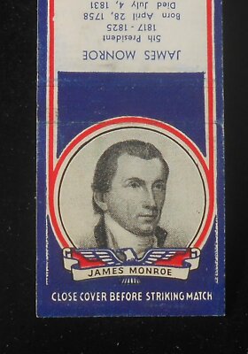 1930s President James Monroe Born 1758 Died 1831 Monroe Hall VA ...