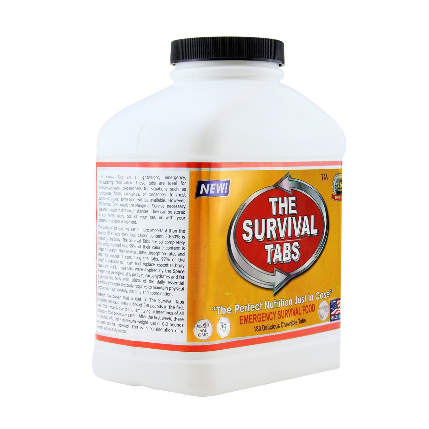Hurricane Emergency Preparation Food Survival Tabs 180 Vanilla Malt ...
