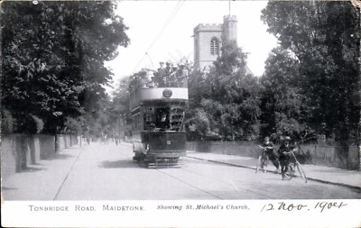 Maidstone. Tonbridge Road & St Michael's Church by Y&C. Tram. | eBay