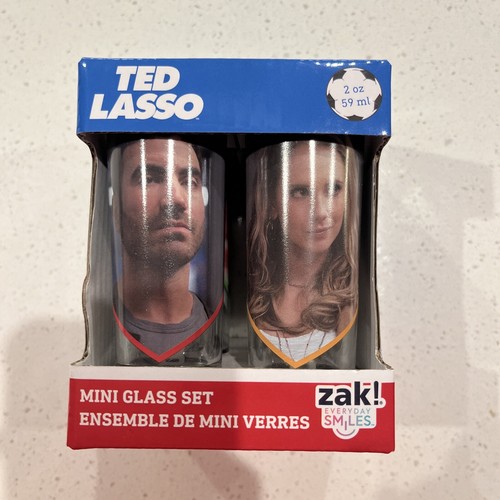 TED LASSO ~ Set of 4 ~ SHOT GLASSES 2oz-59ml Mini Glass Set ~ TEAM ...