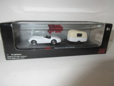 1/87 scale Malibu International Jaguar XK120 with Caravan | eBay