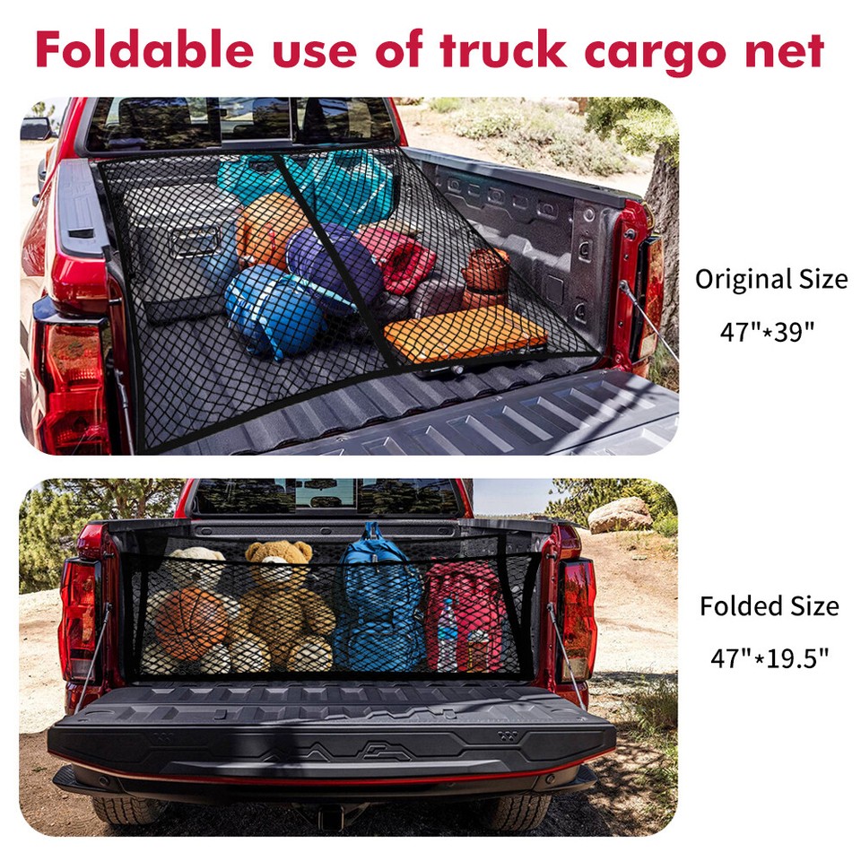 For Hyundai Santa Cruz Trunk Truck Bed Elastic Mesh Cargo Net Organizer ...