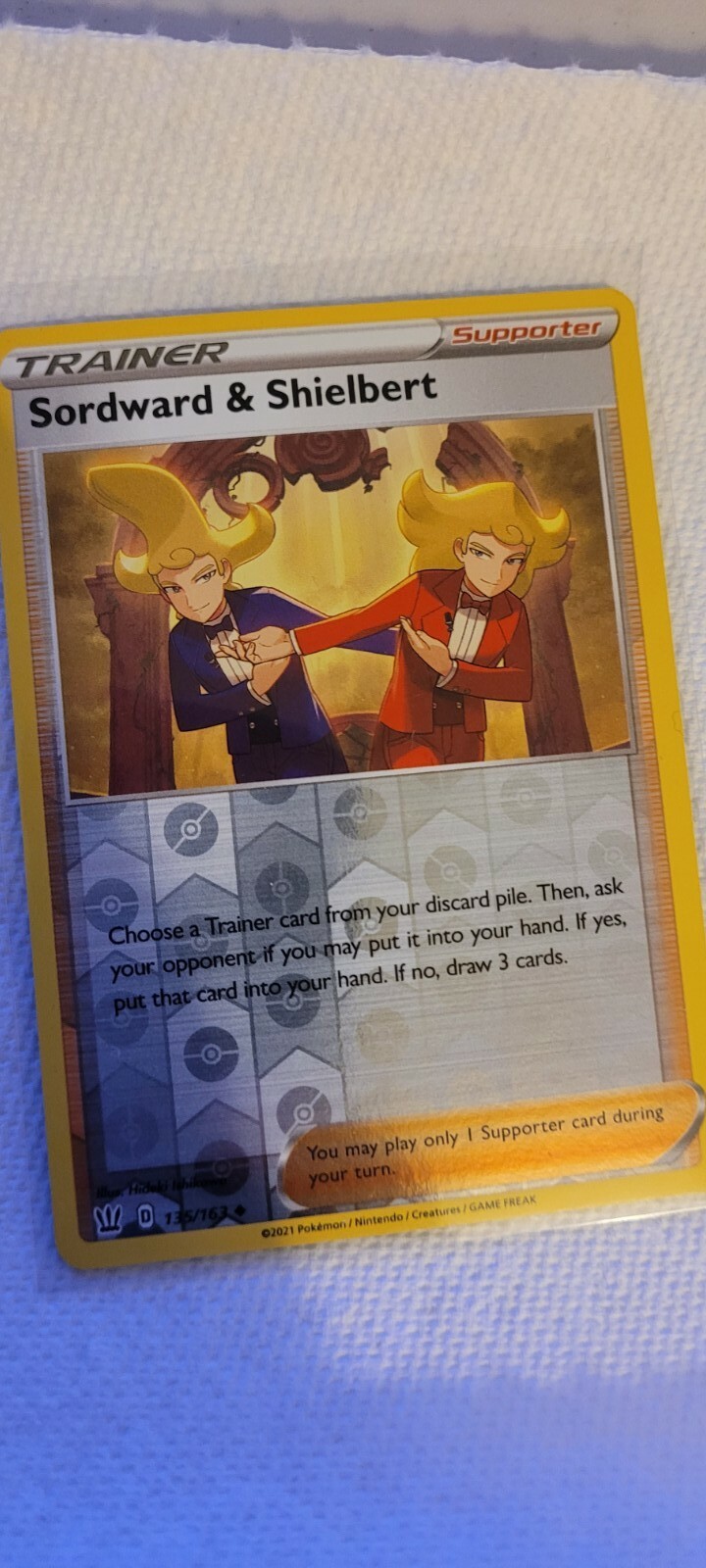 135/163 Sordward and Shielbert Reverse Holo Uncommon Pokemon Card ...