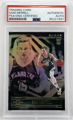Sam Merrill Signed 2020-21 Illusion Rookie Card Cleveland Cavaliers PSA ...