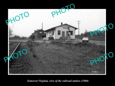 OLD 8x6 HISTORIC PHOTO OF SOMERSET VIRGINIA THE RAILROAD STATION c1960 ...