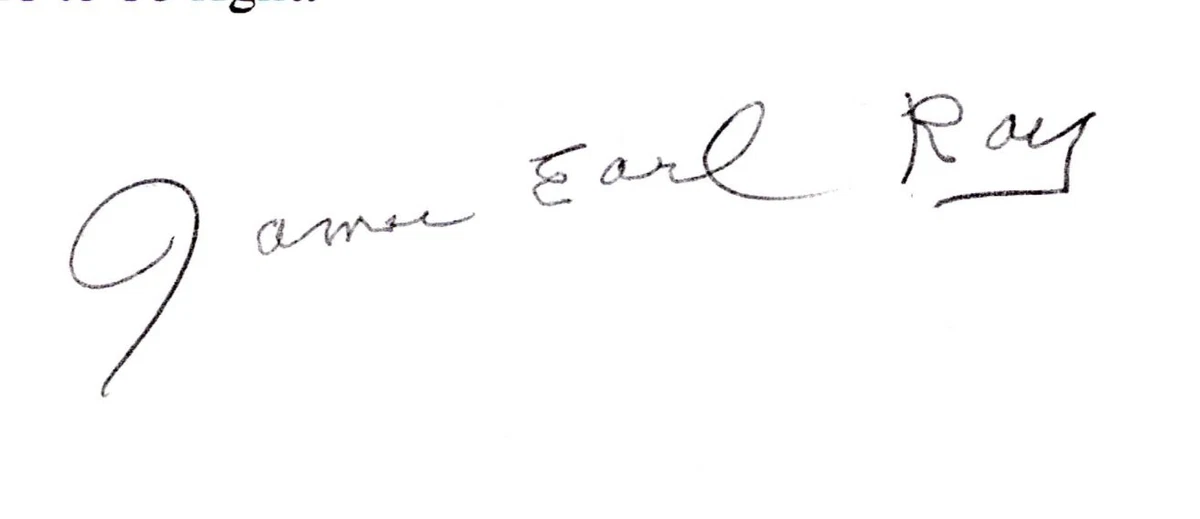 James Earl Ray Signature