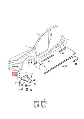 Genuine AUDI A6 Avant S6 quattro A6L 488 4A2 4A5 4AH Wheel Spoiler ...