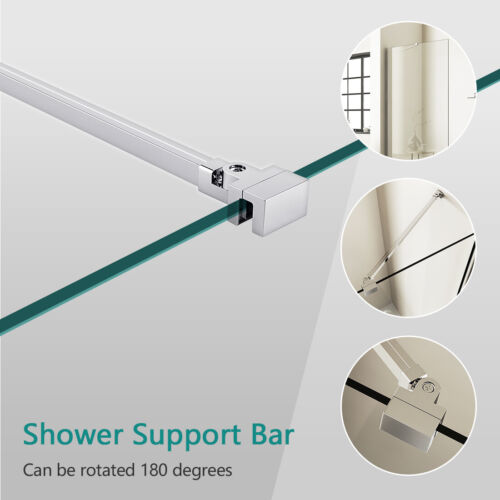 Support Bar Arm for WalkIn Wet Room Shower Screen Panel Glass Angled ...