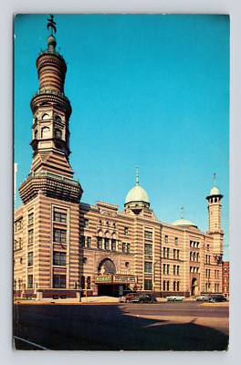 Old Postcard MURAT TEMPLE Indianapolis Indiana Mosque 1950-1960 cars ...