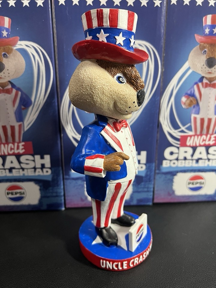 Uncle Crash Mascot Patriotic Bobblehead West Michigan Whitecaps SGA 7/3 ...
