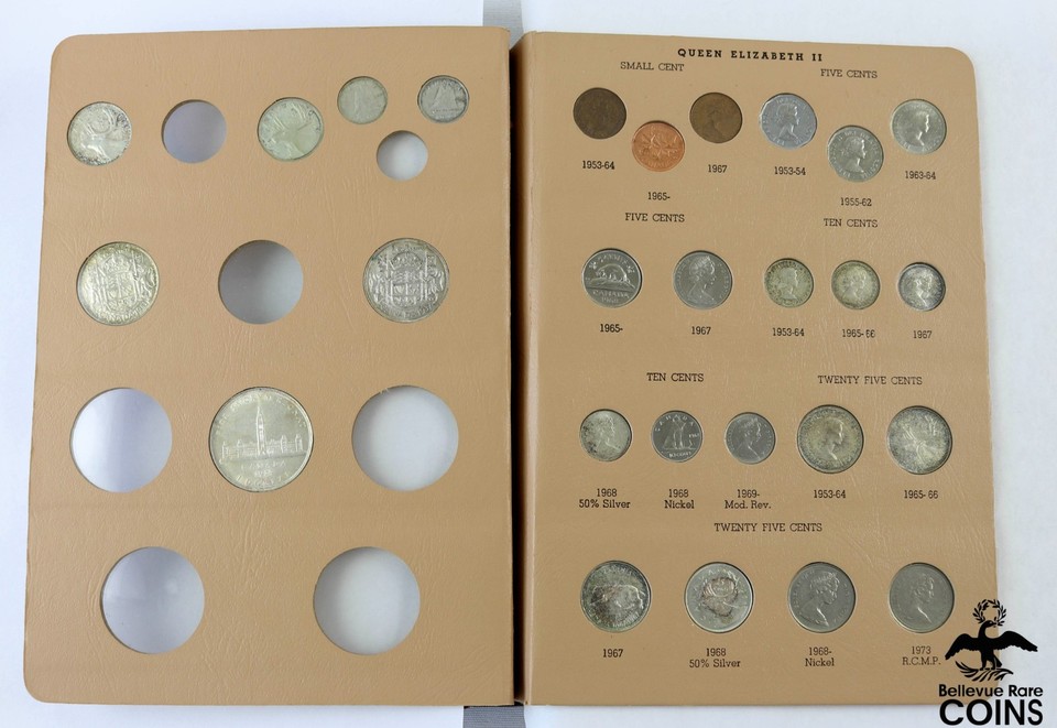 Dansco Album #7210 Canada Type Set w/ 63 Coins Total, Queen Victoria ...