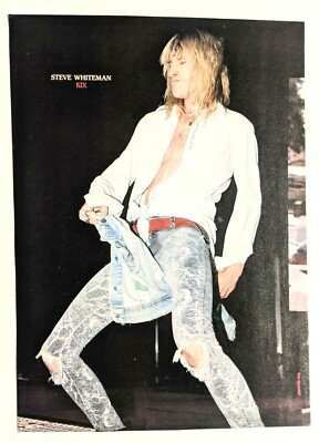 KIX / STEVE WHITEMAN LIVE / 1980'S MAGAZINE FULL PAGE PINUP POSTER ...