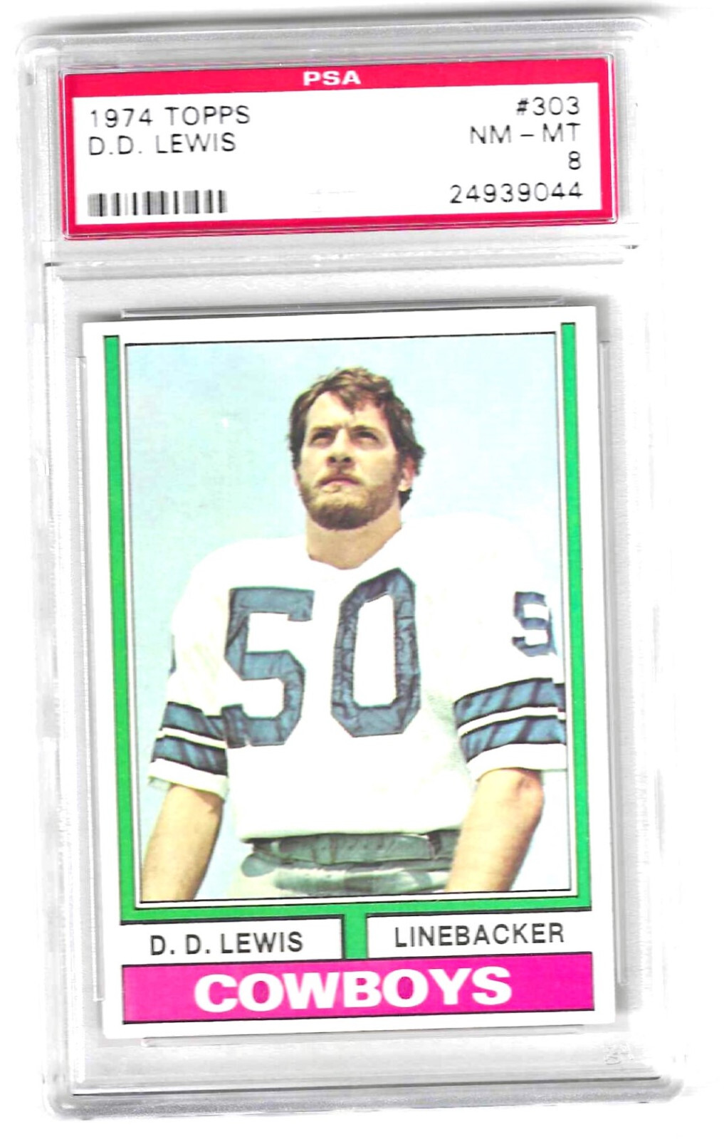 1974 Topps D.D. Lewis Rookie # 303 Graded Card PSA 8 Cowboys | eBay