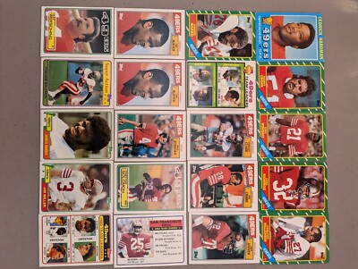 San Francisco 49ers Team Lot Of 20 Cards 1971-87 Topps Football NFL | eBay