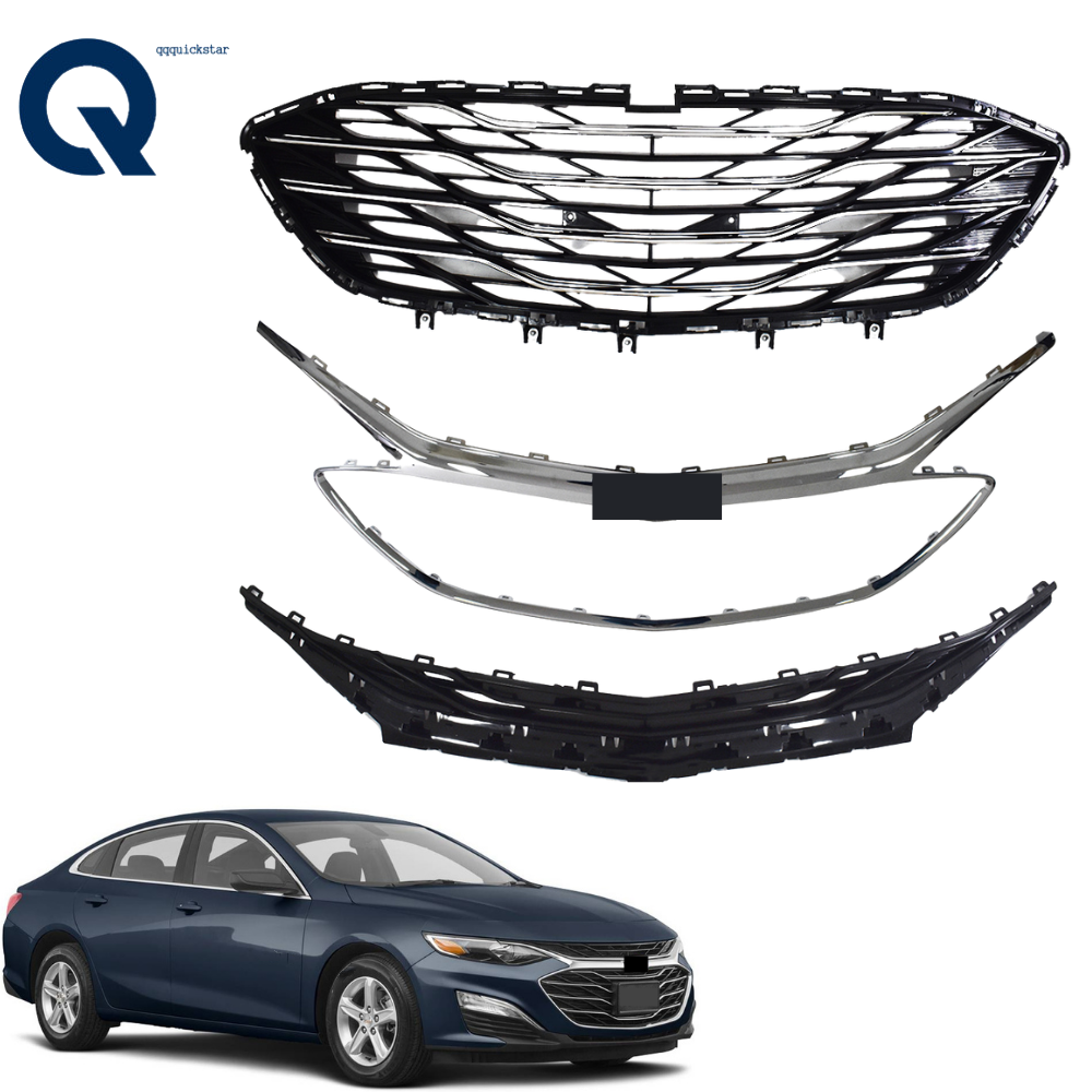 For 2019-2020 Chevrolet Malibu Front Upper+Lower Bumper Grille Grill ...