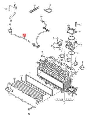 Genuine AUDI VW SEAT Q3 Sharan syncro 4Motion Connecting Hose ...