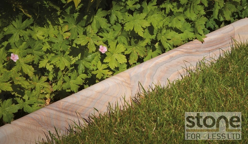 SMOOTH SANDSTONE ROUNDTOP RAINBOW EDGING 600X150X20 (21743) | eBay UK