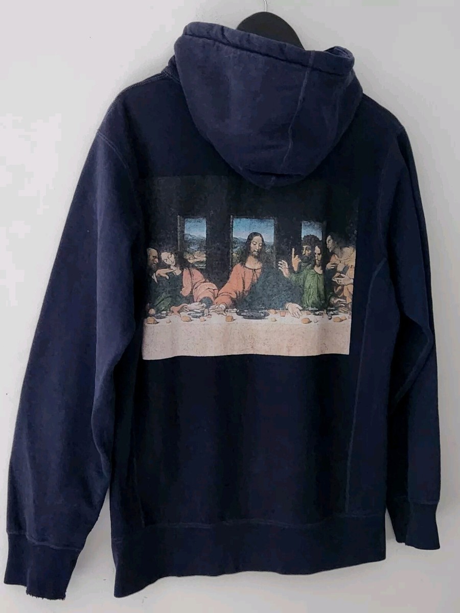 FW12 Supreme Last Supper hooded sweatshirt navy hoodie L FW12 Supreme Last Supper hooded sweatshirt navy hoodie L