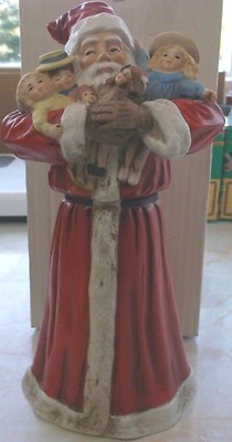 SHACKMAN 1988 Schmid Ceramic Santa Claus no music box | eBay