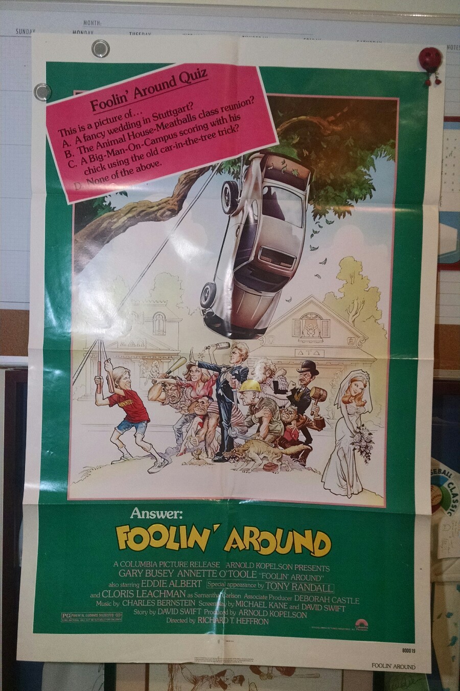 One sheet 27x41 Movie Poster Foolin' Around 1979 Gary Busey Annette o ...