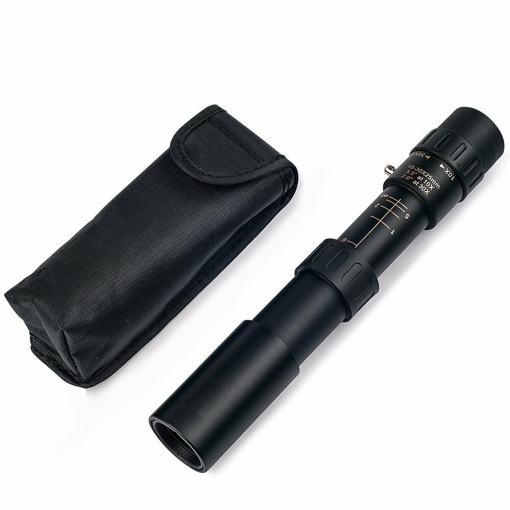 10-30x25 High Power Zoom Optical Monocular Portable Pocket Telescope ...