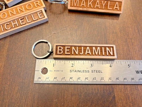 1 Keychain Bass Pro Shop Wood 4 Inches Long See List for 67 Names ...