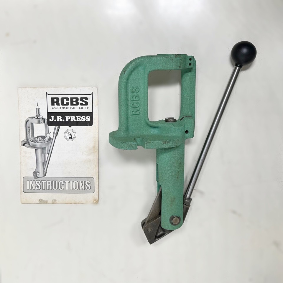 RCBS “JR3” RELOADING PRESS - CAST IRON SINGLE STAGE “O” FRAME DESIGN ...