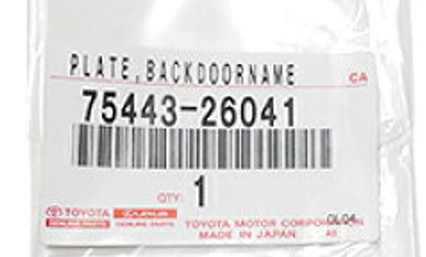 TOYOTA Genuine OEM Hiace Regius Ace 200 SUPER GL Rear Emblem Budge ...