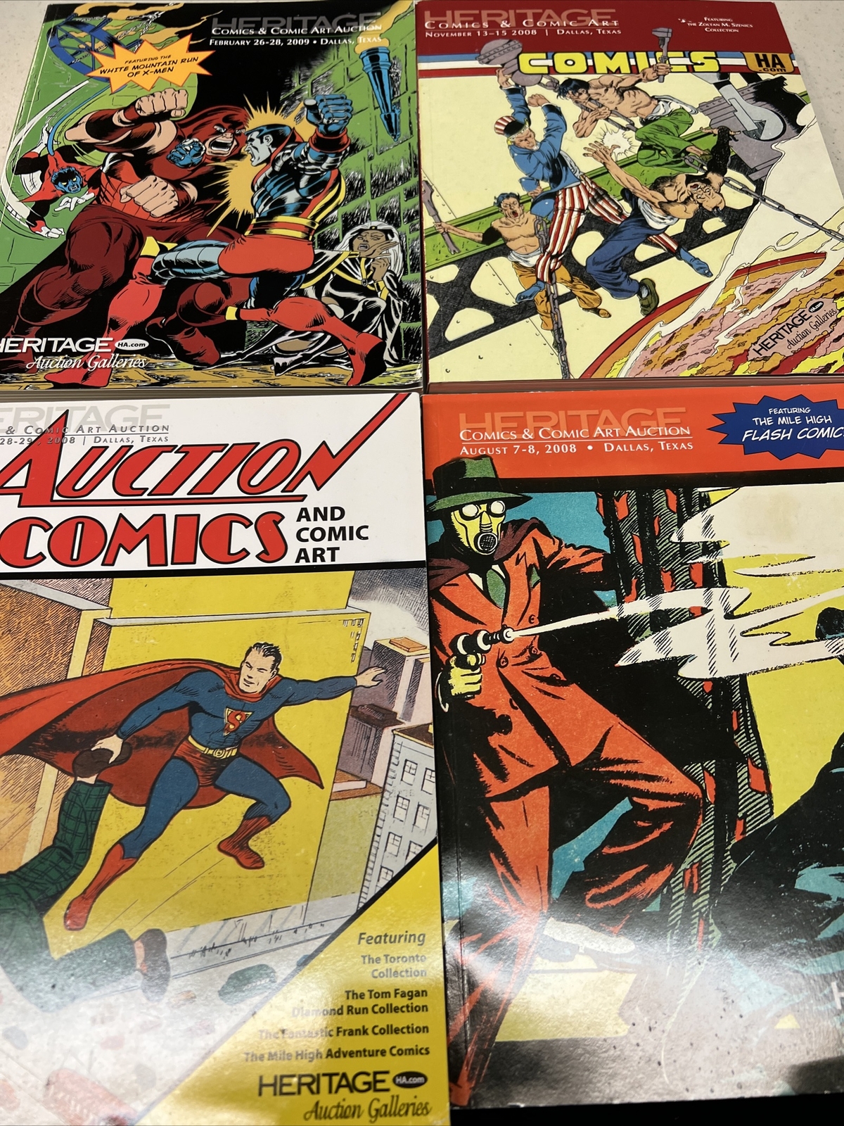 4 Heritage Original Comics Comic Art Auction Catalogs Superhero Comic ...