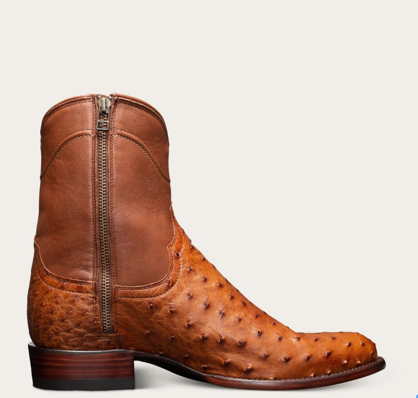 Mens Round Toe Studded Leather Knight Boots Zipper Low-Heel Cowboy ...