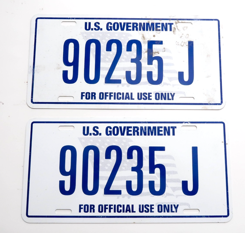 Movie Prop - One Pair of U.S. FEDERAL License Plate | eBay
