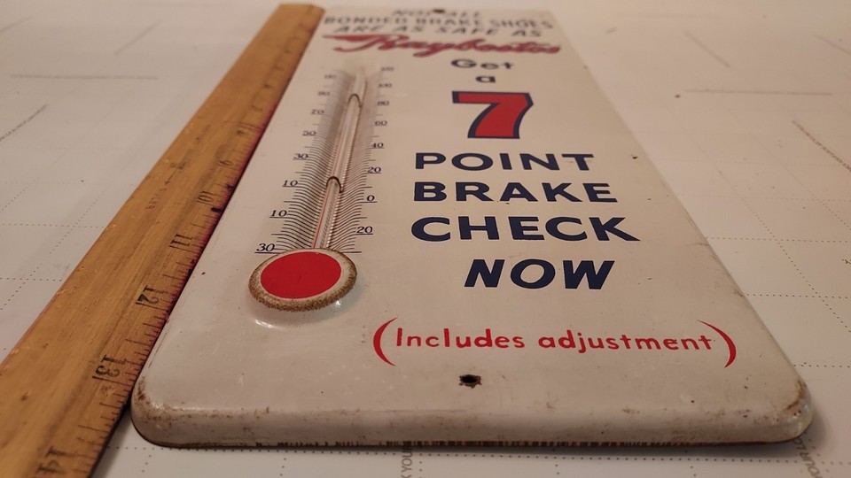 Raybestos brake brakes car part thermometer sign advertising ...