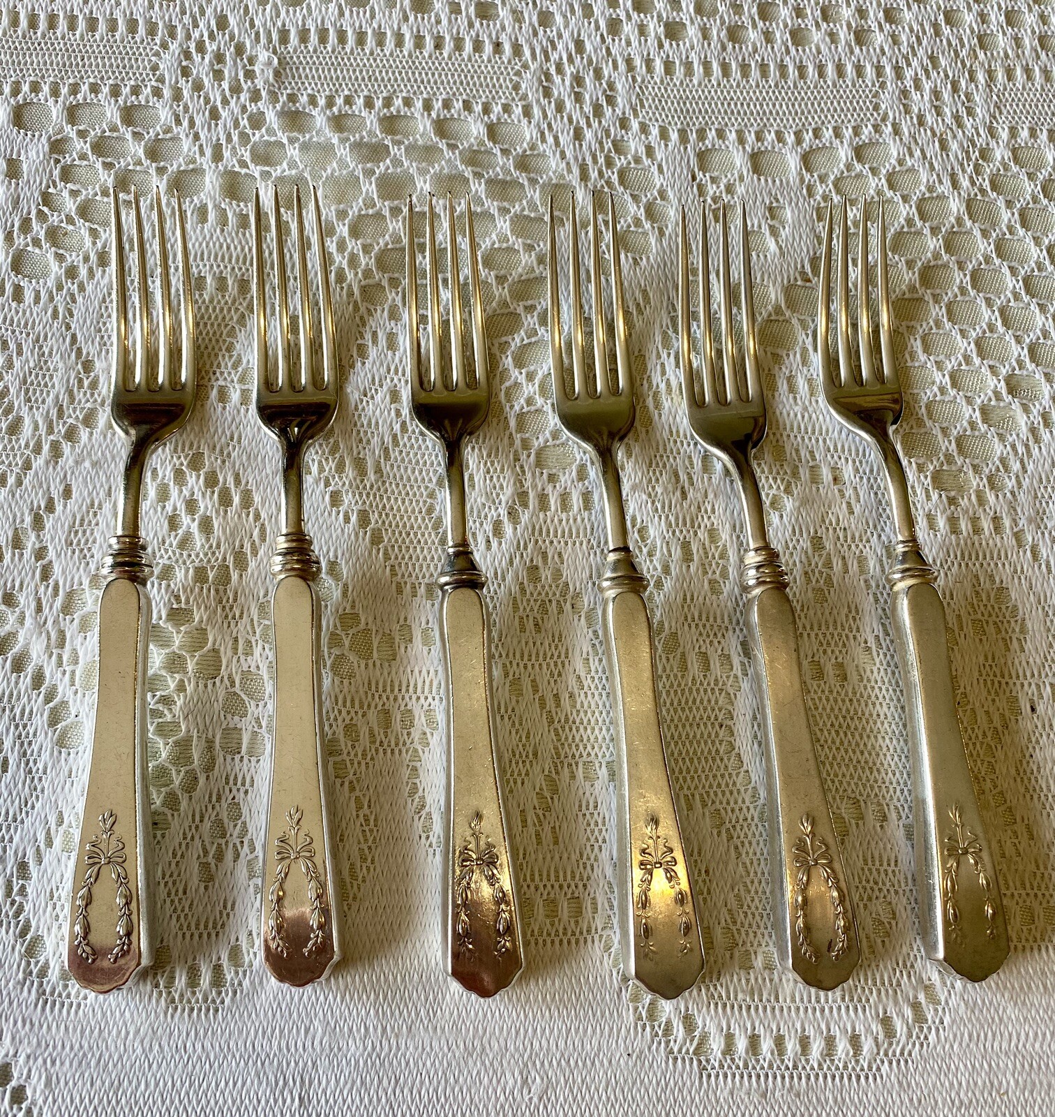 Yourez Marjo-Nell Silver Plate Dinner Forks Set of Six (6) 1903 | eBay