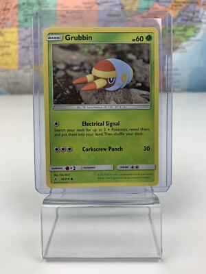 SHIPS SAME DAY Pokemon Card NM Grubbin 18/214 Basic Grass Type 2019 ...