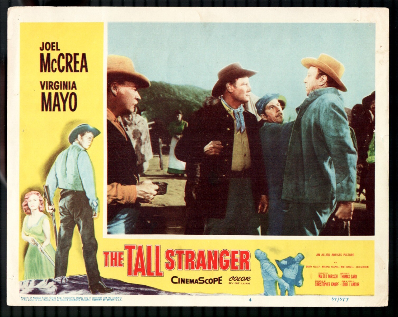 Lobby Card: Tall Stranger 11"x14" Lobby Card #4 Joel McCrea Virginia ...