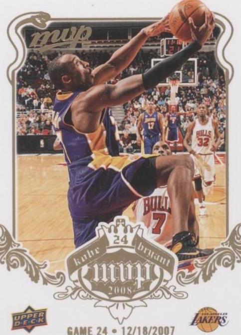 2008-09 Upper Deck MVP - Kobe Bryant Mvp Kobe Bryant #24 White Border ...