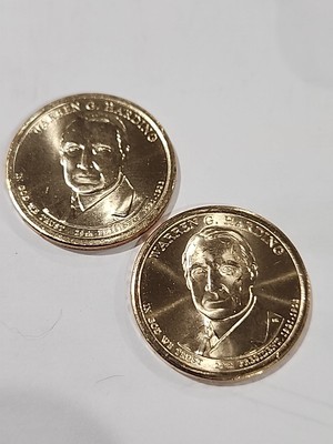 2014 P & D Warren G Harding Presidential Dollar BU Uncirculated (2 Coin ...